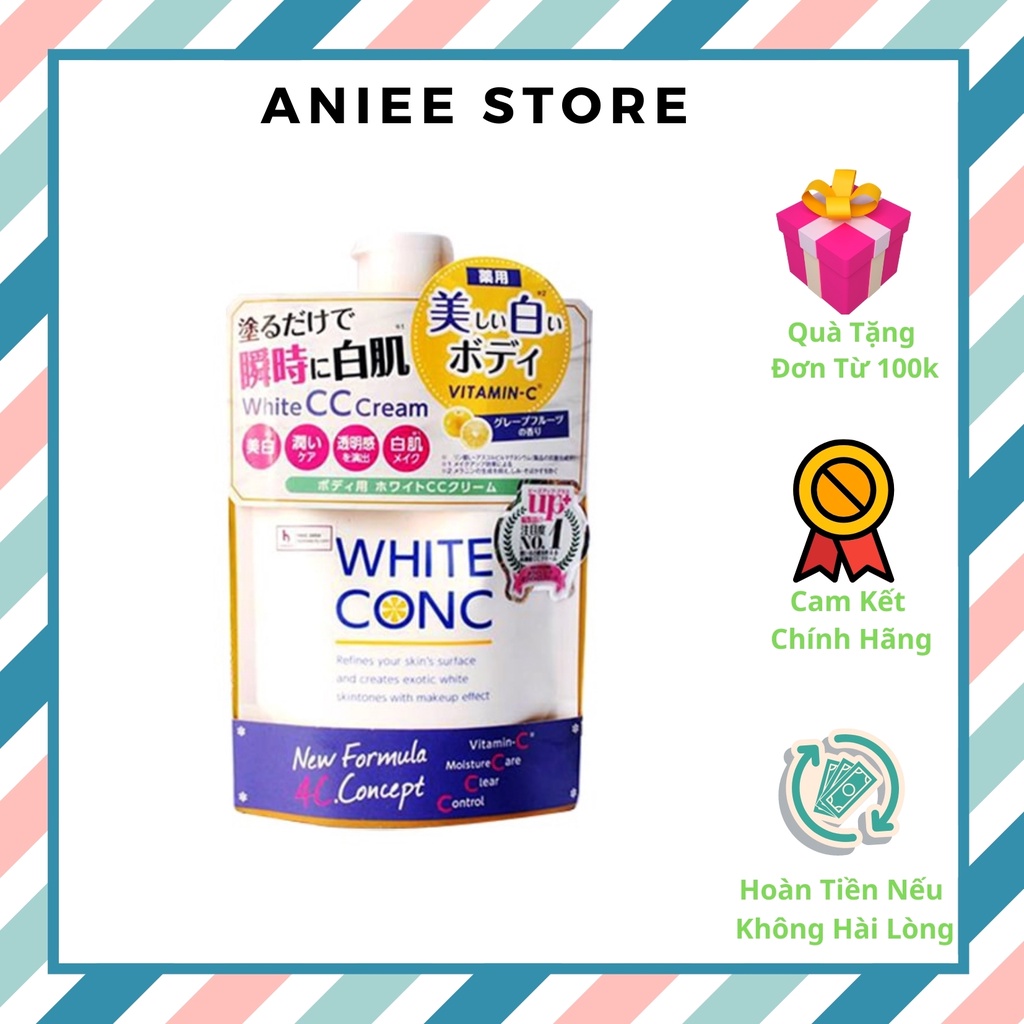 White Conc Whitening Body Lotion White CC Cream 200g Japan | Shopee ...