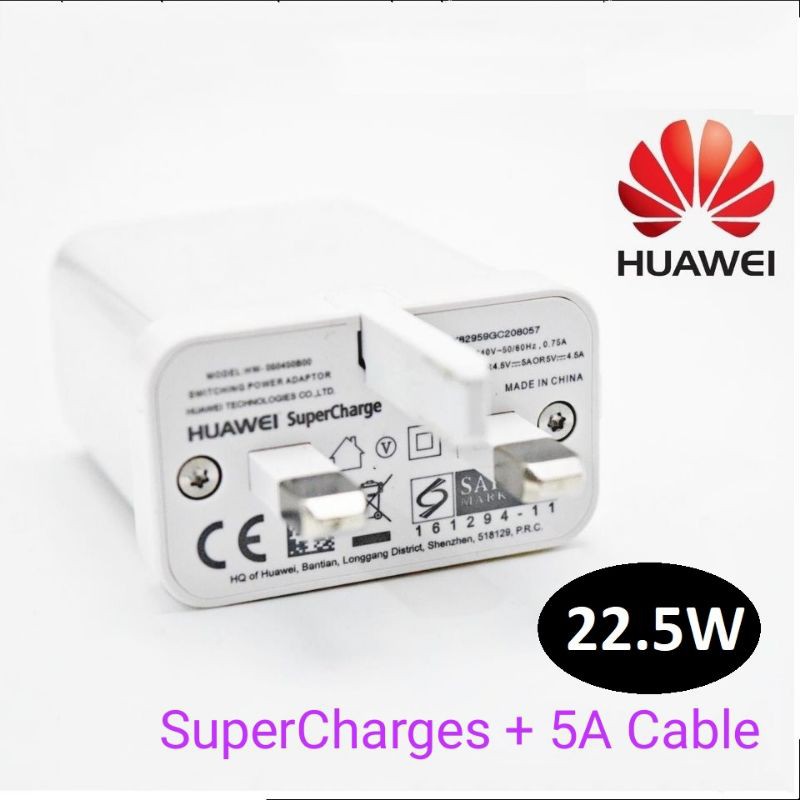 OEM Huawei SuperCharges Adaptor+Type-C cable (5A)(22.5W) | Shopee Malaysia