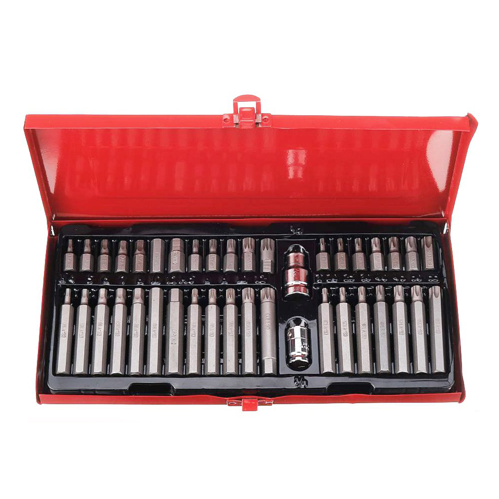 40pcs / 51pcs Star Hex Spline Torx Screwdriver Bit Socket Adapter 1/2 ...