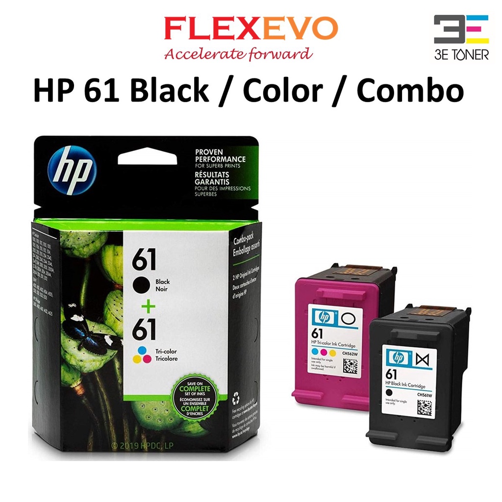 61 / 61 XL / 61 COMBO PACK (BLACK/TRI-COLOUR) ORIGINAL INK CARTRIDGE ...