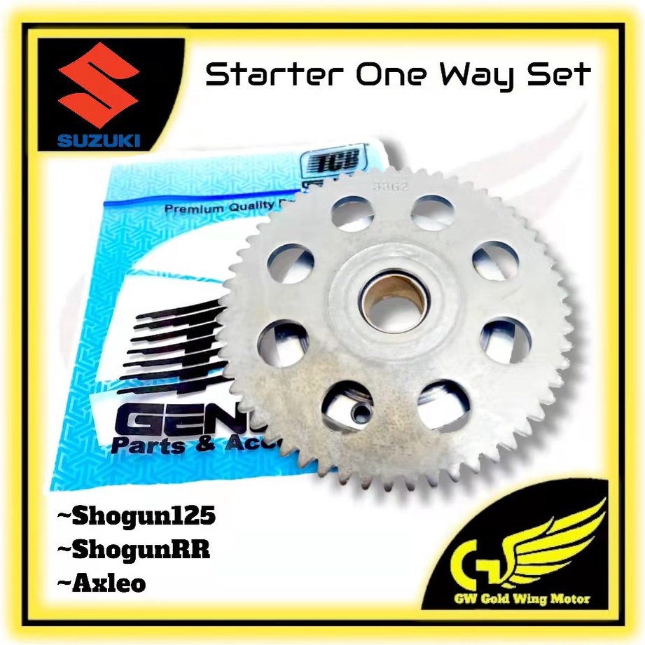 TCB SUZUKI SHOGUN125RR STARTER ONE WAY SET WITH GEAR SHOGUNRR AXLEO ...