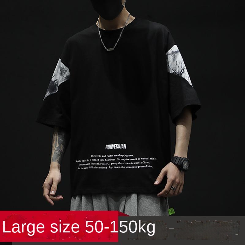 M-7XL, 100% cotton，plus size T-shirt, plus size short sleeve, plus size ...