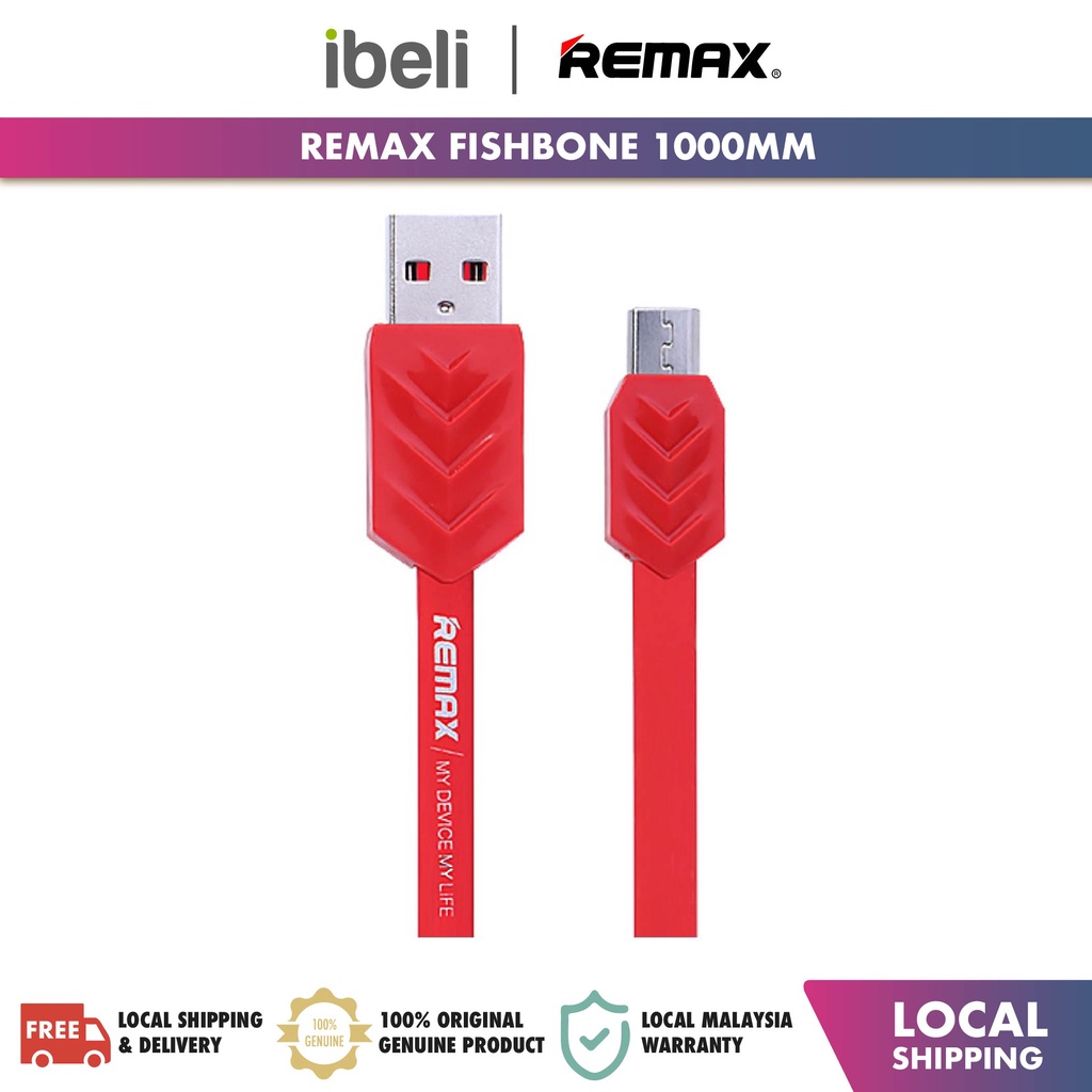 Remax FishBone Cable For Micro USB [Compatible with iPhone] | Shopee ...