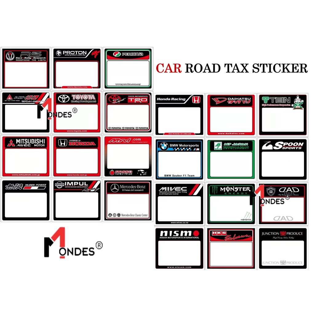 Universal Car Road Tax Roadtax Sticker | Shopee Malaysia