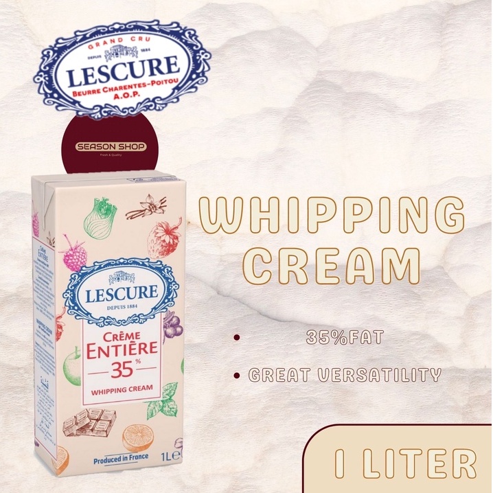 LESCURE WHIPPING CREAM / 1LITER / KLANG VALLEY DELIVERY | Shopee Malaysia