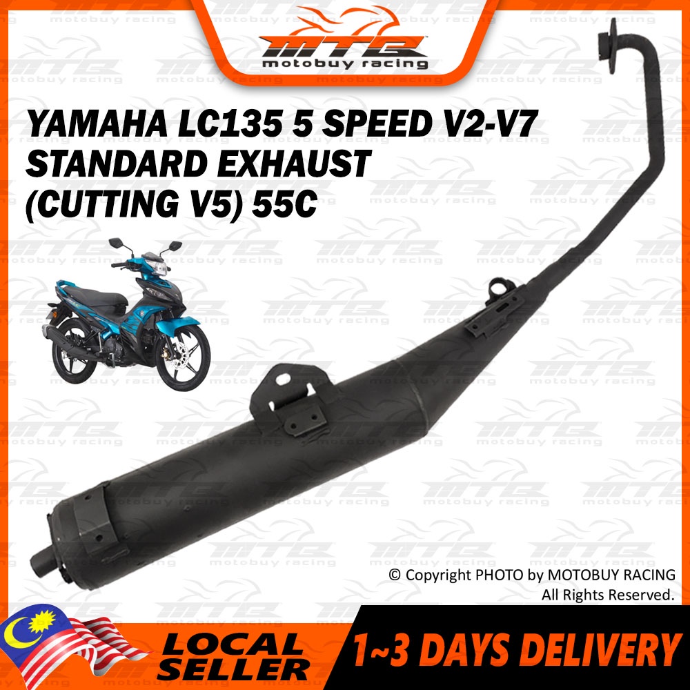 YAMAHA LC135 5 SPEED V2-V7 STANDARD EXHAUST (CUTTING V5) 55C | Shopee ...