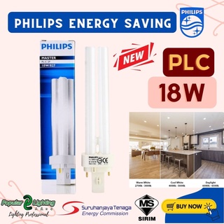 Philips Master PLC 2 Pin 18W Energy Saving Bulb 865 / 840 / 827 | G24 ...