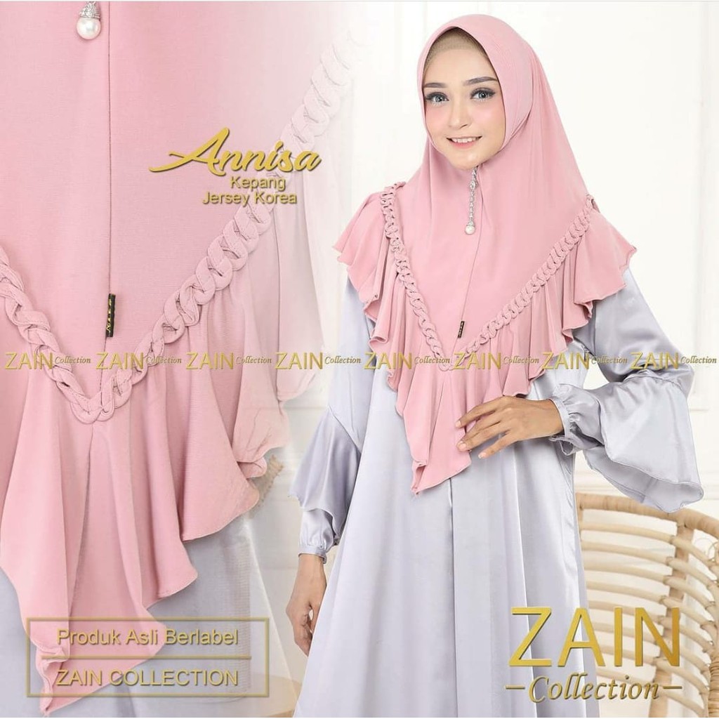 Ori ZAIN braided annisa hijab / instant hijab / latest hijab / hijab ...