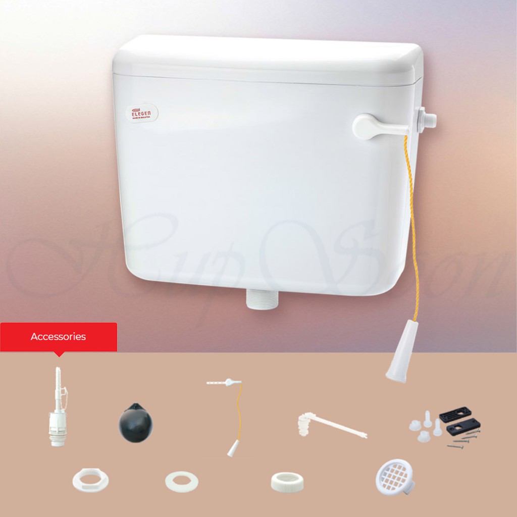 TECHPLAS Elegen Plastic Cistern Toilet Flush Tank Kotak Tandas 马桶水箱 ...