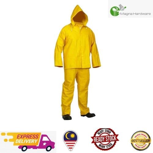 Heavy Duty Visibility PVC rainsuit /Baju hujan PVC Tugas Berat / Jacket ...