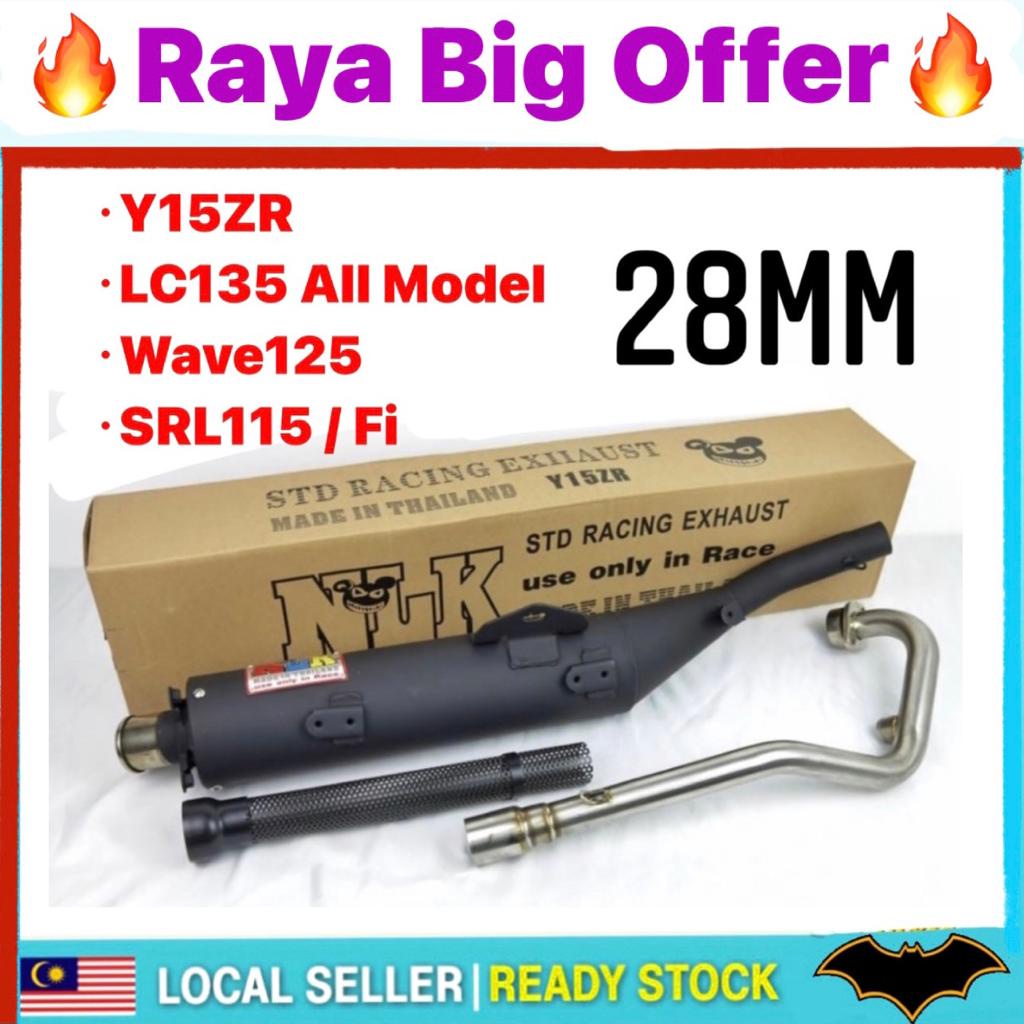 EX5 SRL110 SRL115 Z ZR FI LC135 V1 V2 V3 V4 V5 V6 V7 V8 Fi WAVE125 Y15ZR 28MM NLK Racing EXHAUST ...
