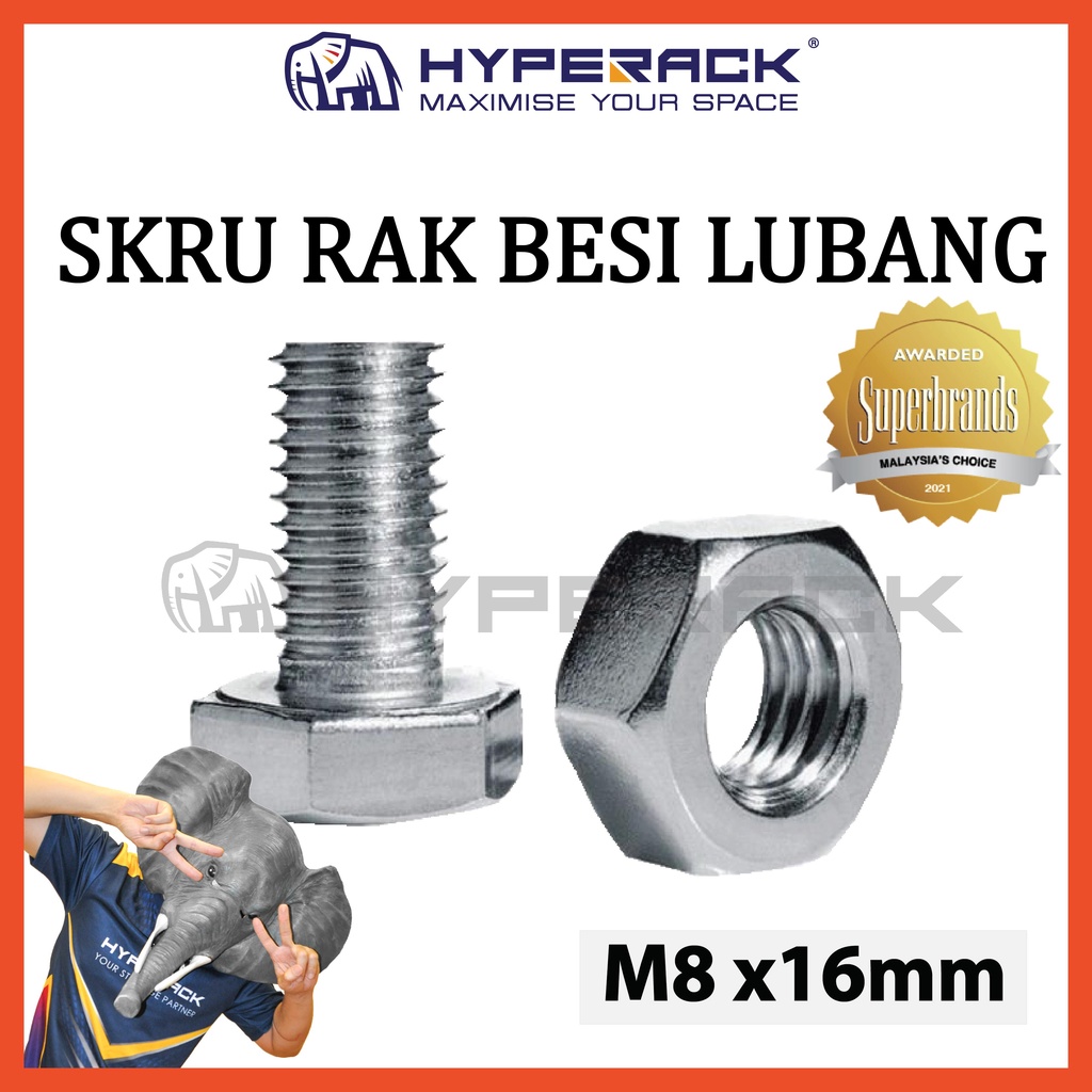 HYPERACK ™️ [High Quality] Boltless Rack Bolt and Nut Rak Besi Lubang ...