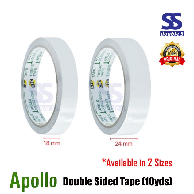 Apollo/Deli Double Sided Tissue Tape (18mm/24mm) | Shopee Malaysia