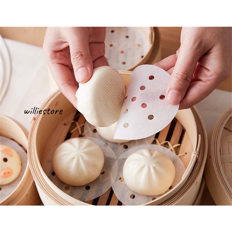 500Pcs Practical Cooking Paper Bamboo Steamer Dim Sum Paper/Non Stick ...