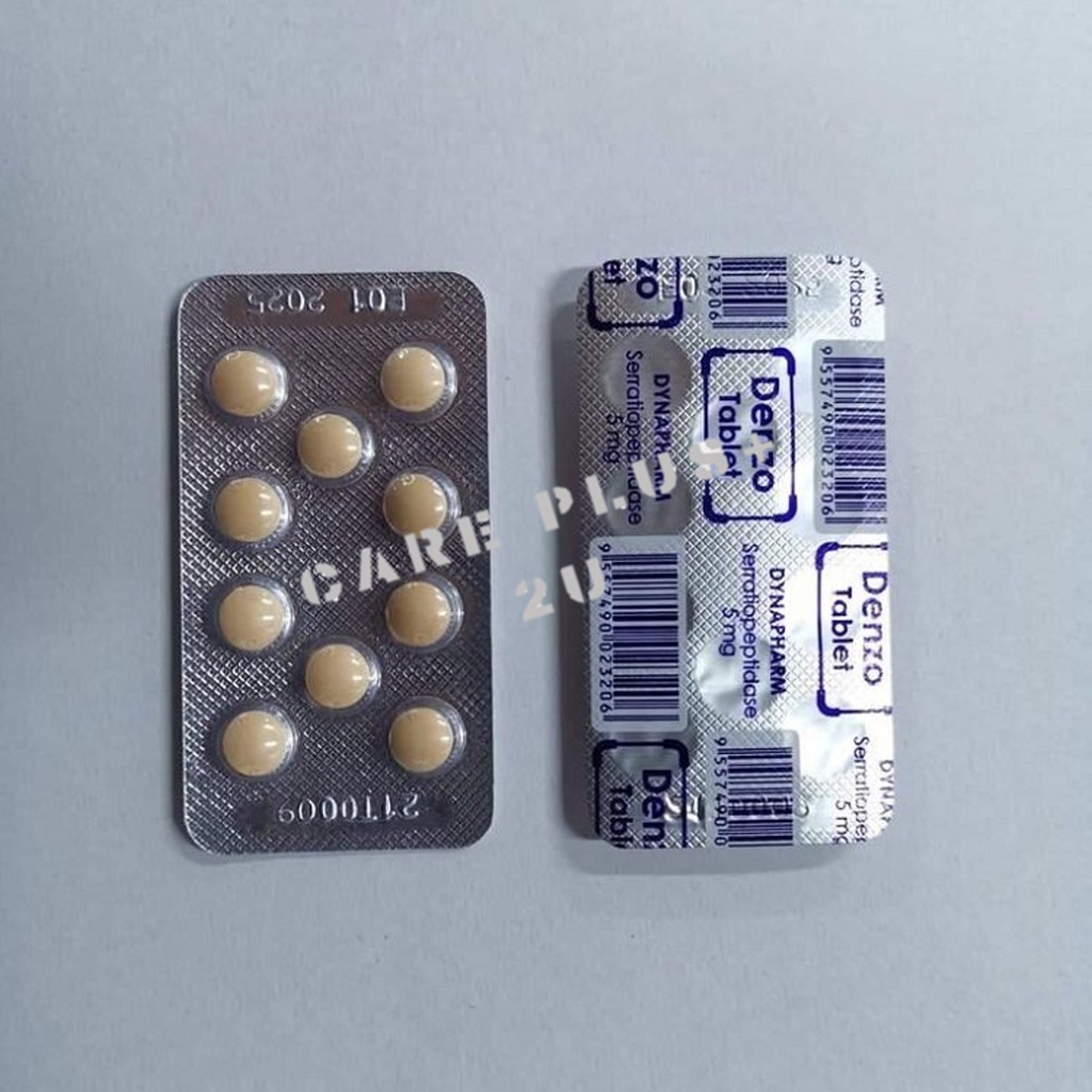 [ANTI-INFLAMMATORY: Serratiopeptidase] DENZO 5mg Tablet (10's/strip ...
