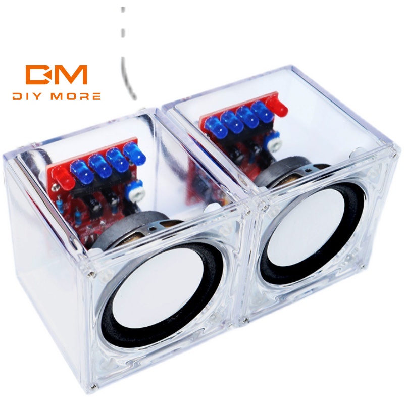DIYMORE diy electronic kit speaker 2ch 3W PC speaker with Transparent ...