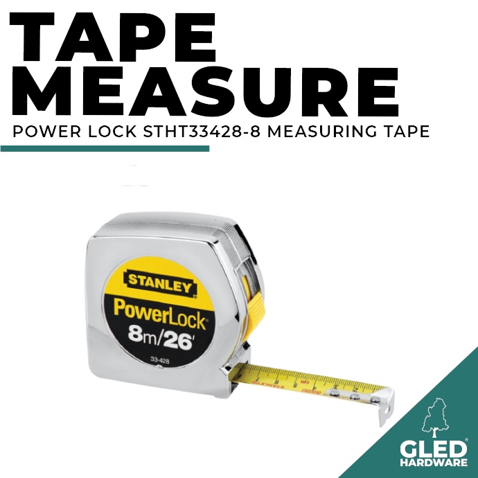 STANLEY 8M/26FT POWERLOCK MEASURING TAPE | TALI UKUR | Shopee Malaysia