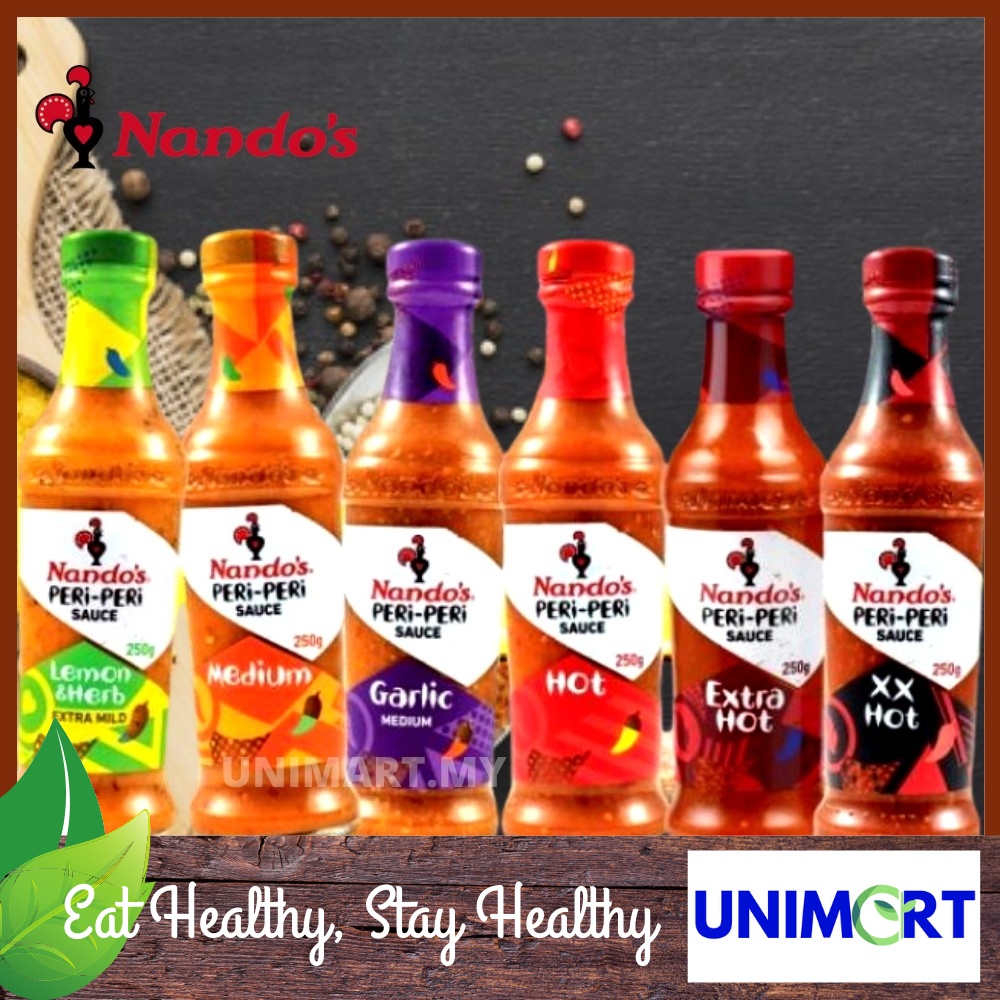 [Halal] Nando's Hot Peri-Peri Nandos Garlic Lemon Herb Sauce 250g 125g ...