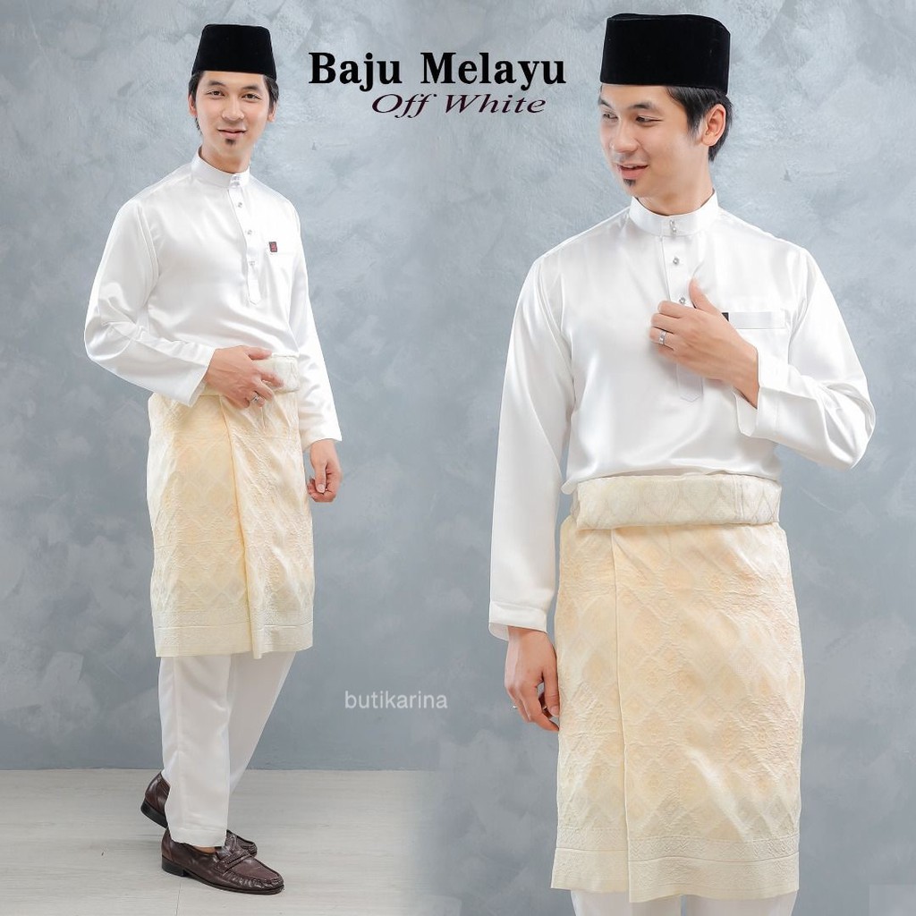 Baju Melayu Putih Off White Nikah / Raya / Set Sedondon Ayah Anak ...
