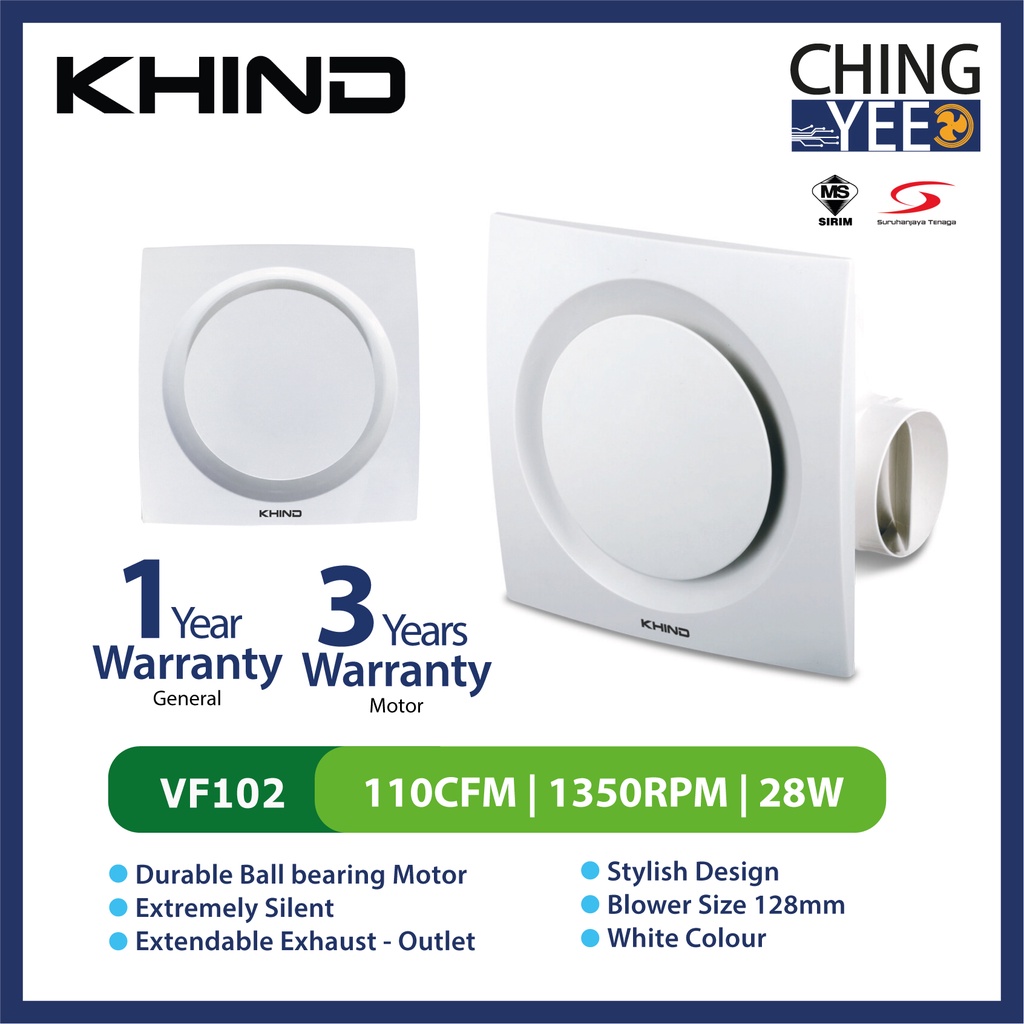 KHIND Ball Bearing Motor 10 inches Extreme Silent Stylish Design ...