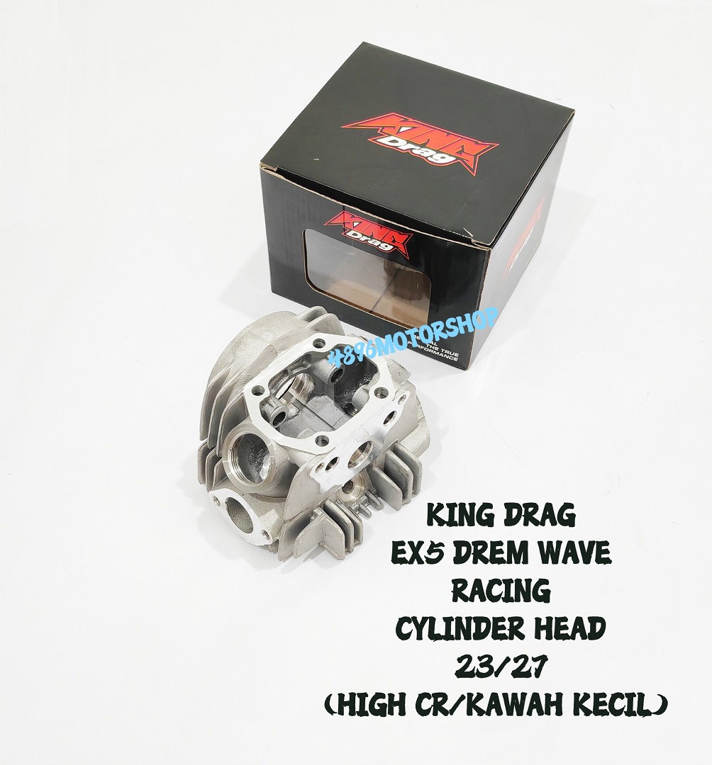 KING DRAG / LEO RACING CYLINDER HEAD 23/27 EX5 DREAM WAVE100 W100 WAVE ...