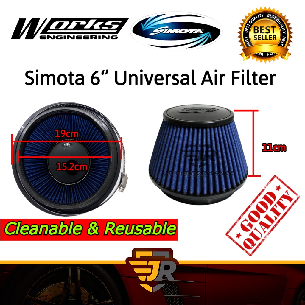 Works Engineering Simota 2.5" 3" 4" 4.5" 6" Inch Universal Open Pod Air ...