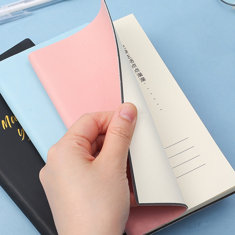2023 Soft leather daily planner School&office memo pad, 9.8x17.8 cm 200 ...