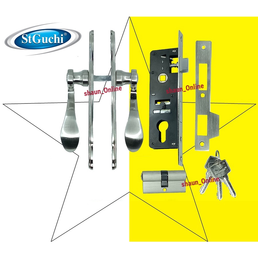 St Guchi LM7028 Lever Mortise Lockset | Shopee Malaysia
