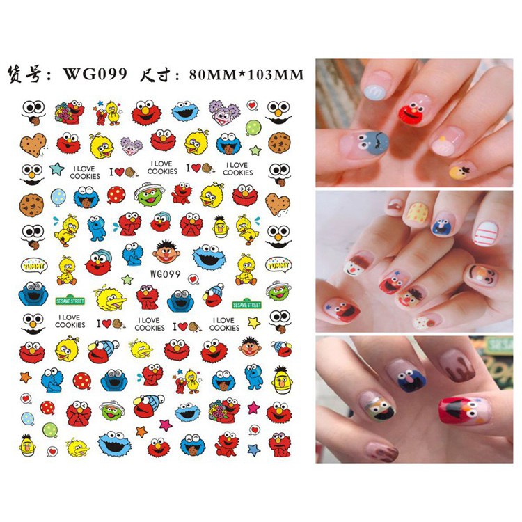 Manicure Stickers Cartoon Sesame Street 099 | Shopee Malaysia