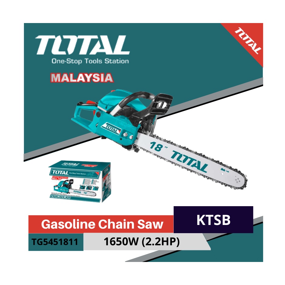 [ TOTAL ] TG5451811 Gasoline Chain Saw | MESIN TERBANG POKOK 1650W (2.2HP) | Shopee Malaysia