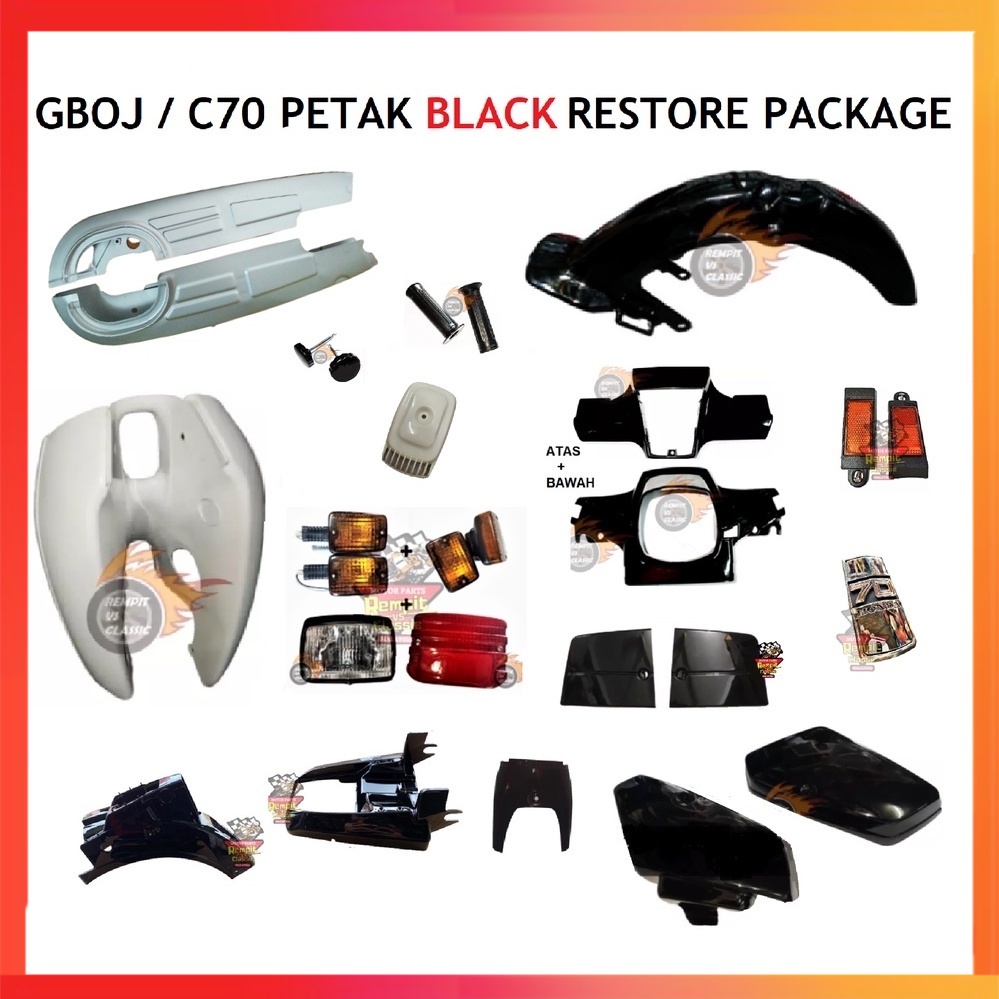 REMPIT Honda GBOJ BLACK Restore Set 17 Item Full Honda Cup Honda Body ...
