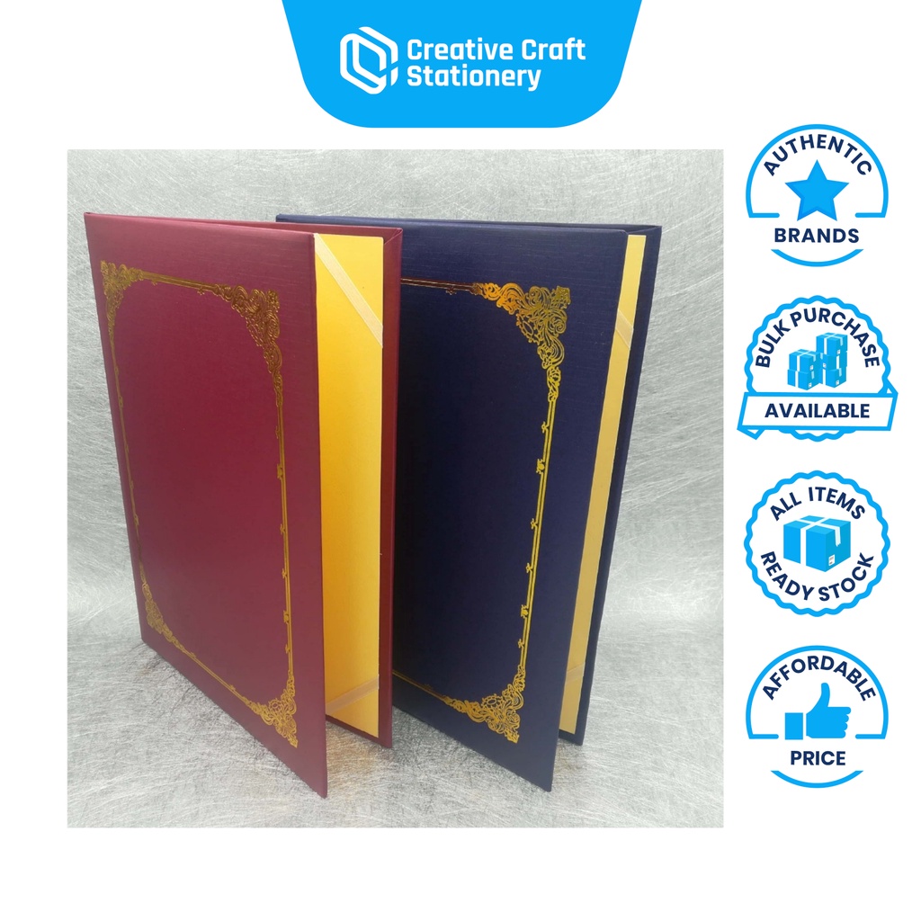 A4 Certificate Holder Hard cover With Sponge Cover | Pemegang Sijil Kad ...