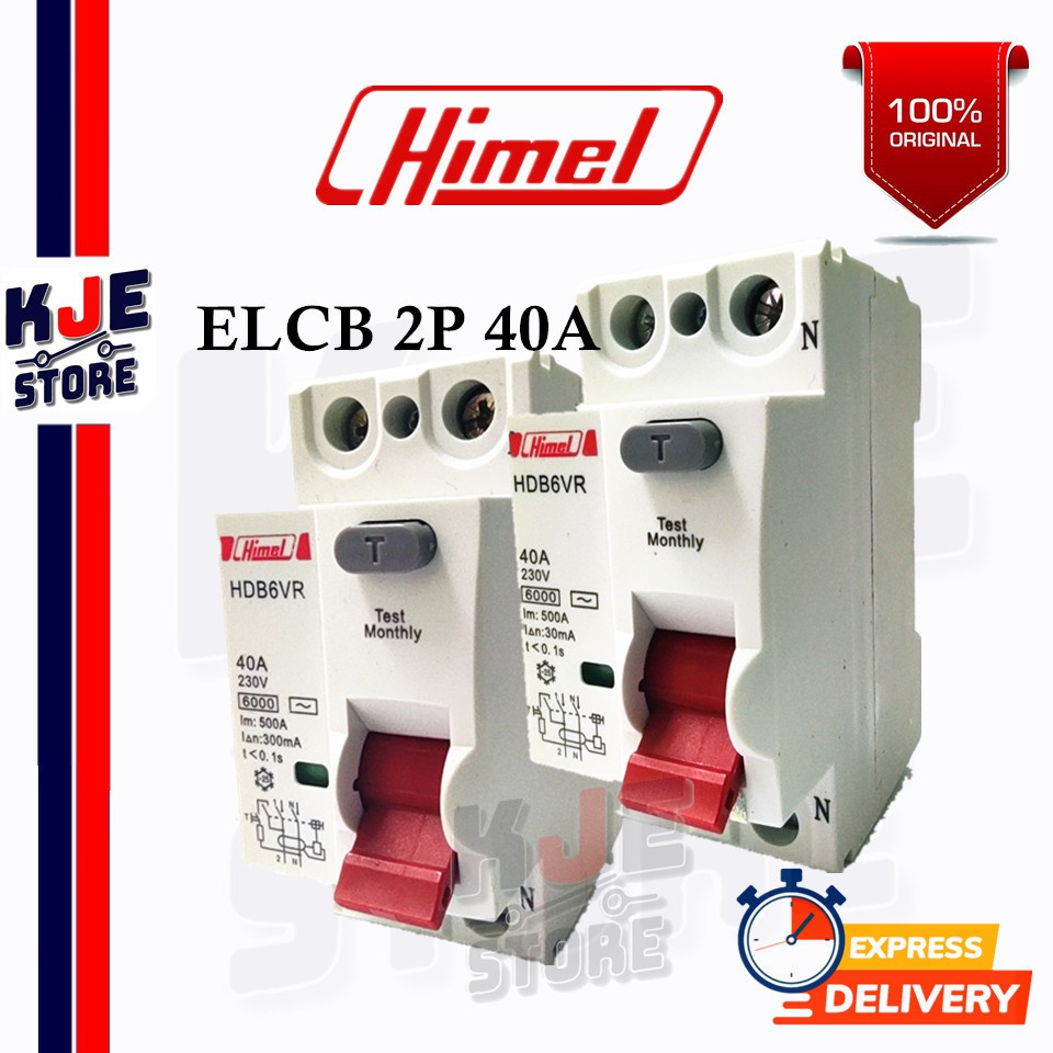 HIMEL ELCB 2P 40A HDB3VR240 [30mA/100mA/300mA] [Ready Stock] | Shopee Malaysia