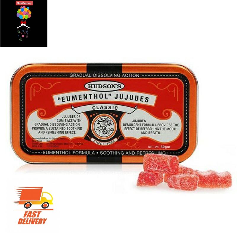 Hudson'S Eumenthol Jujubes Classic 50g | Shopee Malaysia