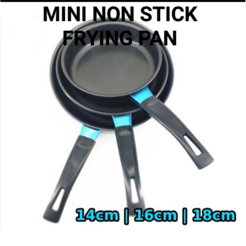 Kuali Kecik Small Mini Non Stick Frying Pan Flat Base for Induction ...