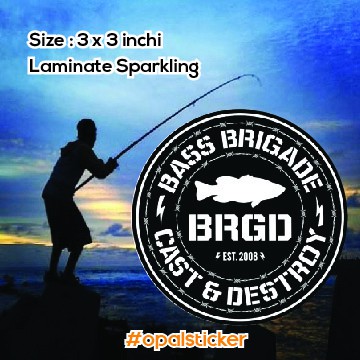 STICKER PANCING - BASS BRIGADE STICKER WITH LAMINATE SPARKLING ...