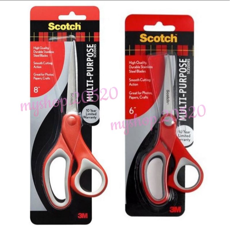 3M Scotch Multi Purpose Scissor (6inch/8inch) | Shopee Malaysia