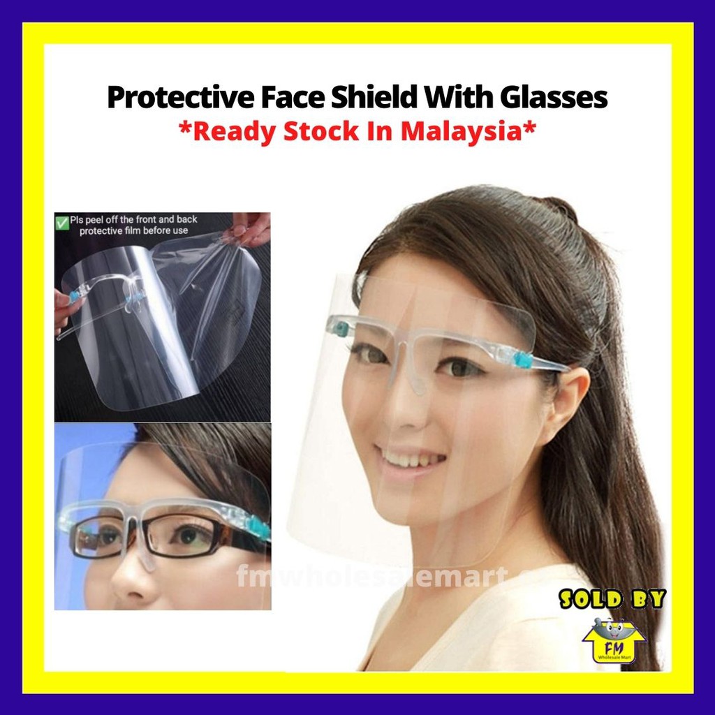 Topeng Muka Pelindung /Protective Face Shield With Glasses ...