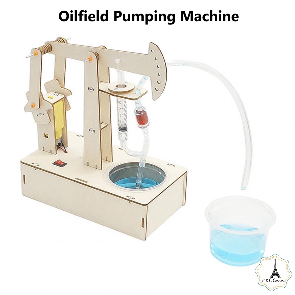 DIY Oilfield Oil Pumping Machine STEM Wooden Educational Toy Kid ...