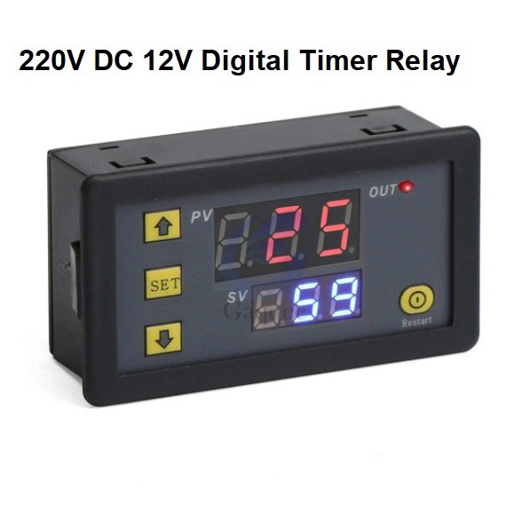 Digital Time Delay Relay LED Display Cycle Timer Control Switch | Shopee Malaysia