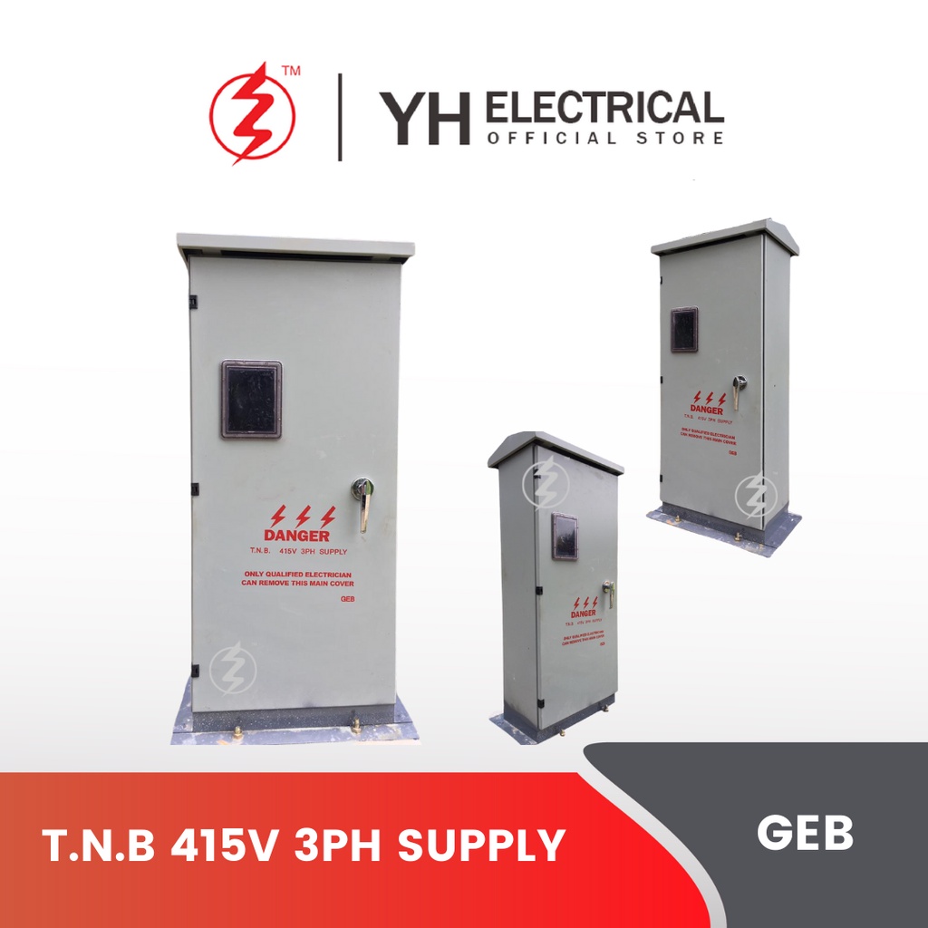 GEB Three Phase 3phase Outdoor KWH Meter Box (Metal) 46” x 20” x 13 ...