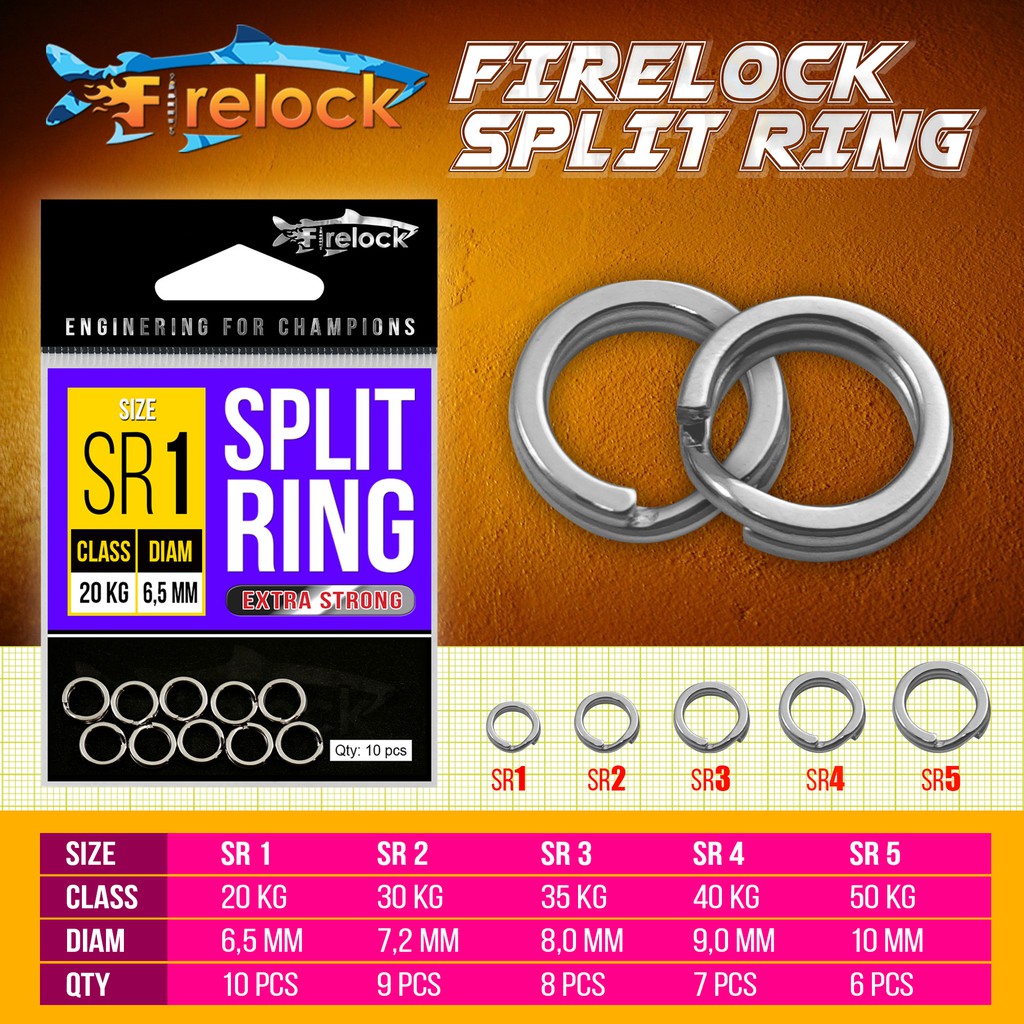 Extra BONUS | Fishing RING SPLIT RING FIRELOCK SPLIT RING | Solid RING | Hooked SNAP | Rolling ...