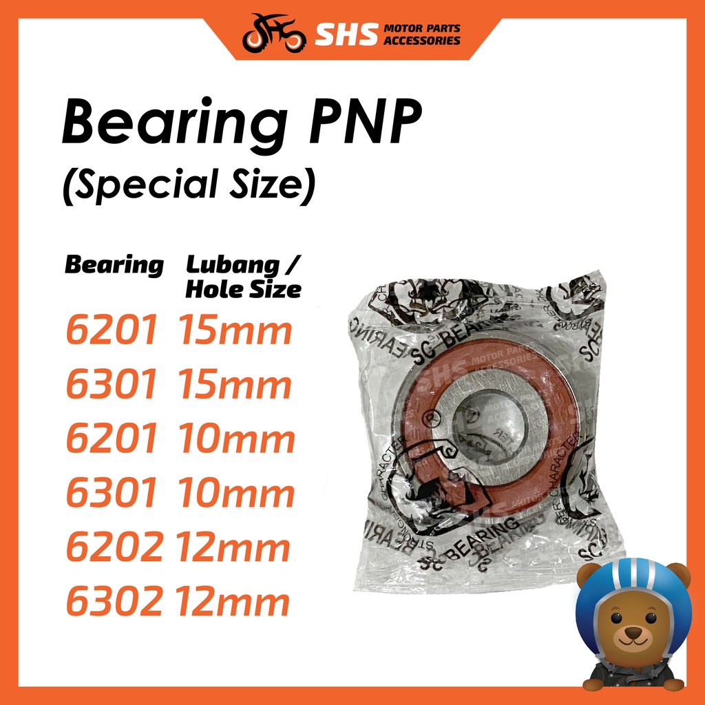 Bearing PNP (Special Size) 6201 / 6301 / 6202 /6302 15mm 12mm 10mm Special Bearing / Bering PNP ...