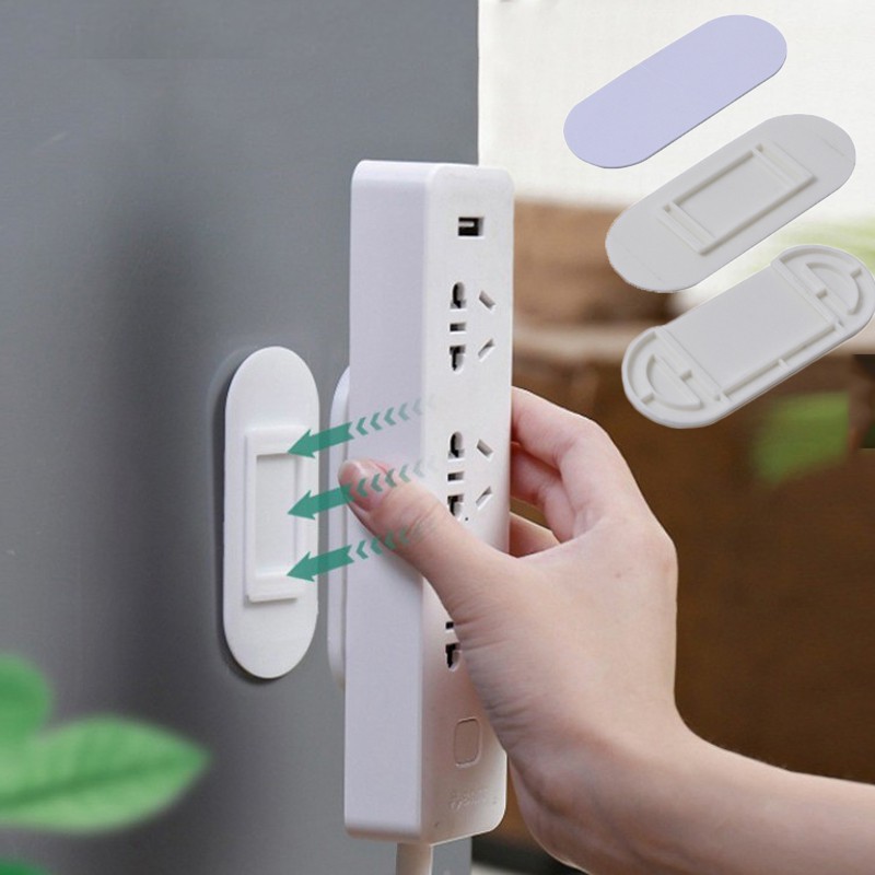 AXN Socket Holder Self-Adhesive Sticker Punch-free Plug Fixer Home ...