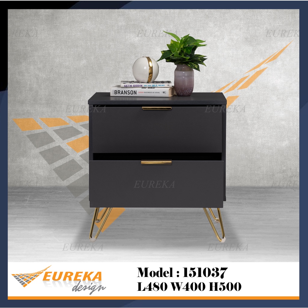 [INSTALLATION SERVICE] 1.5ft Side Table Hall Drawer Modern Wood / Meja ...