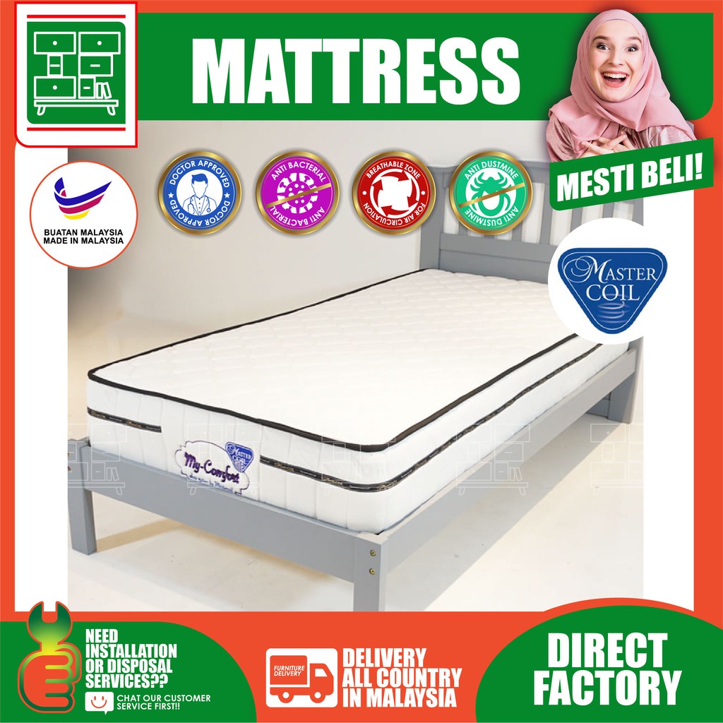 Mastercoil Masterfoam MyComfort 10″ Special Master Spring With Top Layer Foam Mattress / Tilam ...