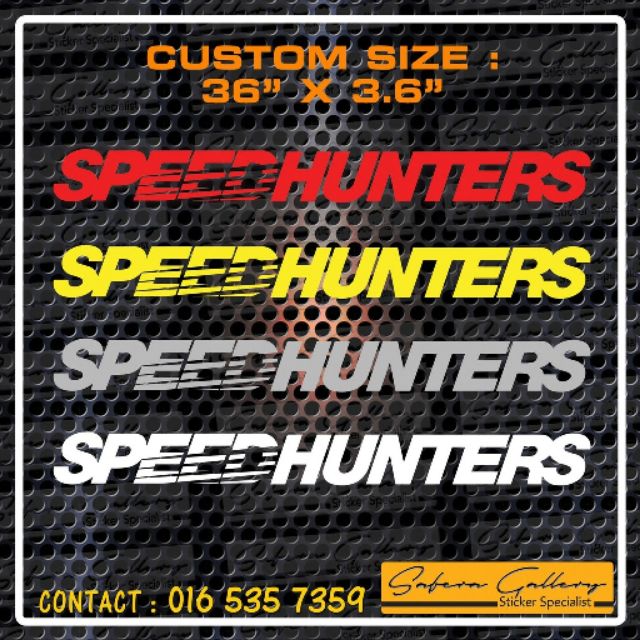 SPEEDHUNTERS Stickers JDM Car Windshield Bumper Door BODY CUSTOM SIZE ...