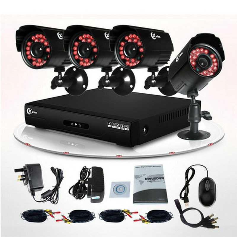 KOREA D900 FULLHD 1080P 4 Channel Security System Waterproof IR Camera ...