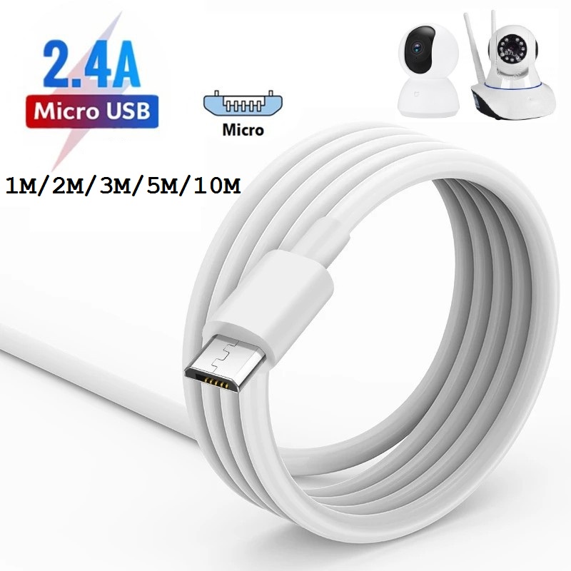 Kabel Micro USB 2A Panjang 1M/2M/3M/5M/10M – Untuk Kamera IP & CCTV | Shopee Malaysia
