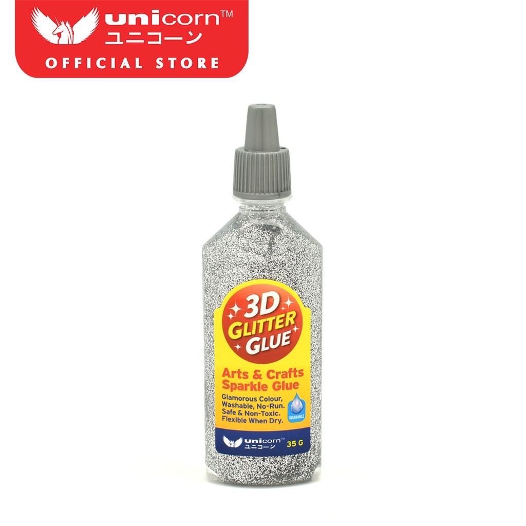 Unicorn Glitter Glue 3D (Gold/Silver) | Shopee Malaysia